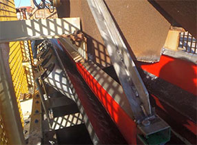 Snap-Loc skirting in solar salt quarry - Argonics, Inc.